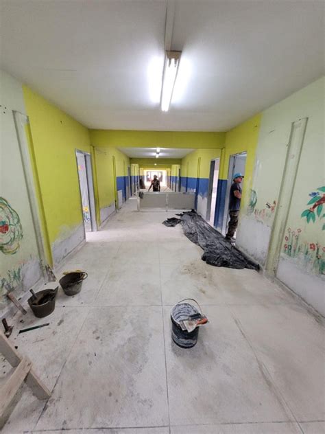 Obras de reforma de Escola na Fazenda da Barra I avançam mais uma etapa