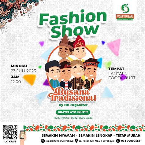 Lomba Fashion Show Di Pasar Turi Baru 23 Juli 2023 Event Surabaya
