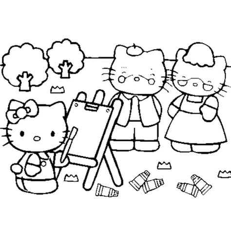 Télécharger Coloriage Hello Kitty À Imprimer A4 Pics Voyager en Solo