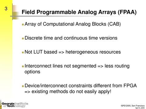 ppt mapping algorithm for large scale field programmable analog array fpaa powerpoint