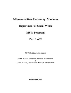 Fillable Online Sbs Mnsu Minnesota State University Mankato Department