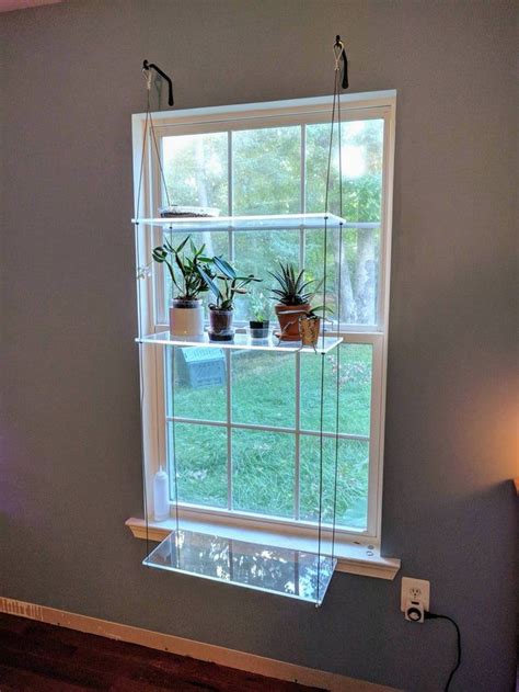 My Husband Made Me Hanging Window Shelves Now I Have So Much More