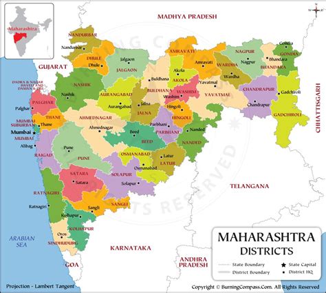 Maharashtra District Map Maharashtra Political Map Images And Photos