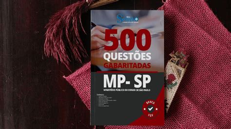 Apostila Caderno de Questões MP SP Gabaritadas Solução Cursos e