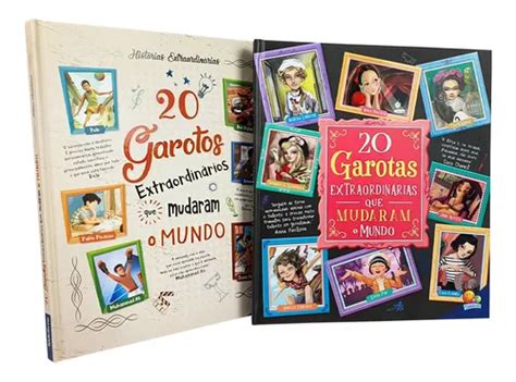Kit Livros Infantil 20 Garotas Extraordinárias Mudaram Mundo Frete grátis