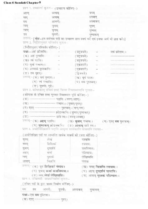 NCERT Solutions for Class 6 Sanskrit Chapter 9 करडसपरध Class 6