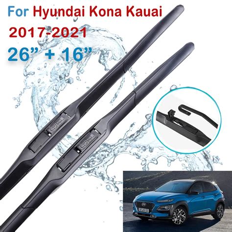 Car Wiper Front Windshield Wiper Blades Set For Hyundai Kona