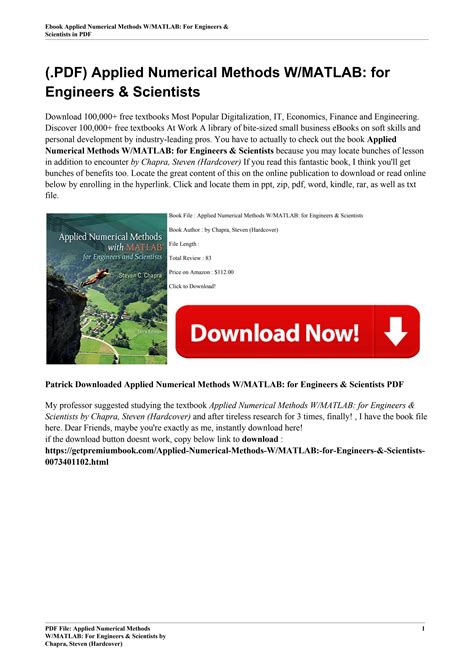 pdf download applied numerical methods w matlab for engineers scientists download biology 3