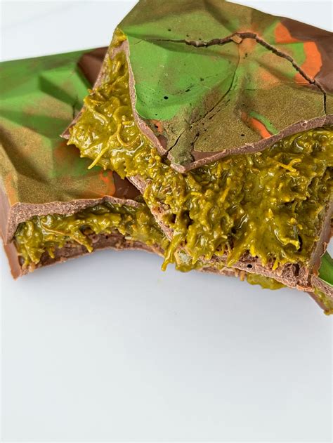 Pistachio Kataifi Chocolate Bar Dubai Inspired Extra Thick Viral Dubai