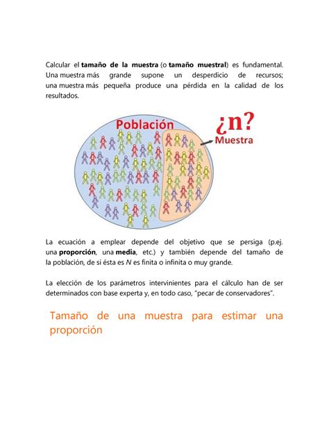 Calculo tamaño de muestreo Calcular el tamaÒo de la muestra o tamaÒo