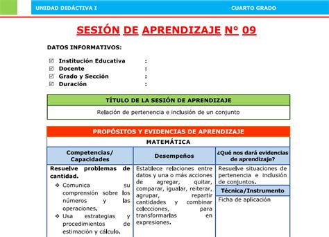 Sesi N De Aprendizaje Matem Tica Preguntale Al Profesor