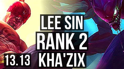 Lee Sin Vs Kha Zix Jng Rank Rank Lee Dominating Tr
