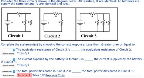 solved consider the three circuits shown in the diagram b
