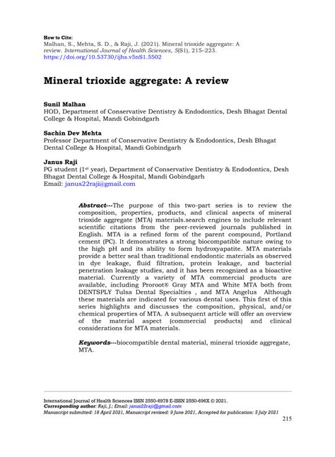 pdf mineral trioxide aggregate a review