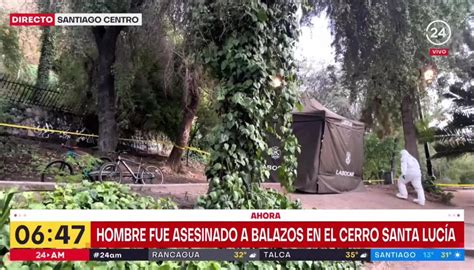 Hombre es asesinado a balazos en pleno Cerro Santa Lucía de Santiago TVN