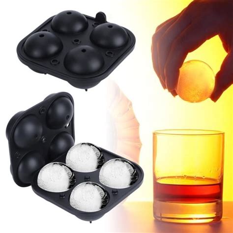 Cikonielf Moule à glace Multifonction bricolage 4 trous antiadhésifs