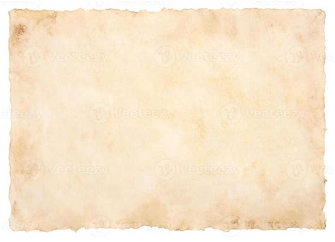 Hoja De Papel Pergamino Antiguo Vintage Envejecido O Textura Aislada
