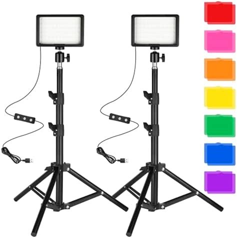 Ci Fotto LED Fotolicht Video Licht 3 Pack Dimmbare 5600K USB LED