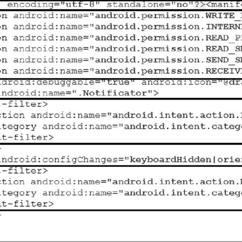 androidmanifest xml file download scientific diagram