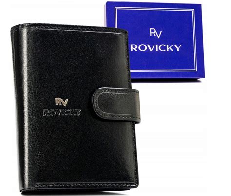 Sk Rzany Pionowy Portfel M Ski Zapinany Na Zatrzask Rovicky