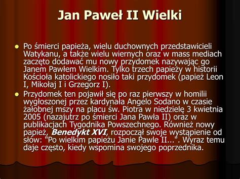 PPT Jan Paweł II Wielki Polak PowerPoint Presentation free