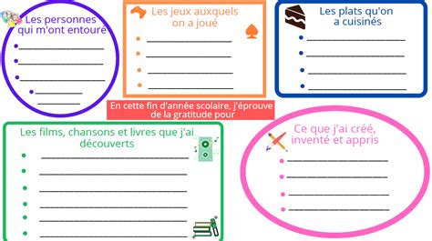 Journal souvenir pour faire le bilan de l année scolaire
