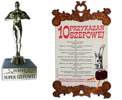 STATUETKA PREZENT DLA SZEFOWEJ DYPLOM urodziny życzenia szefowa