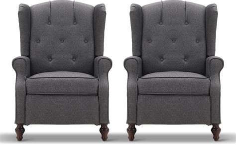 Amazon Baijiawei B Set Of Recliner Wingback Chair Tufted Arm