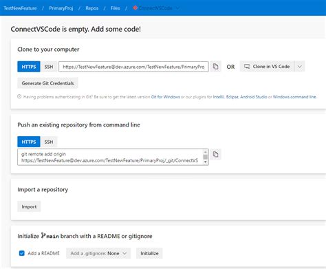 How To Connect Visual Studio Code With Azure Git Repo Stack Overflow
