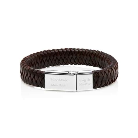 Mens Engraved Message Bracelet Under The Rose