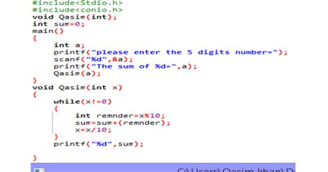 1 a 5 digit positive integer is entered through the keyboard write a function to calculate sum