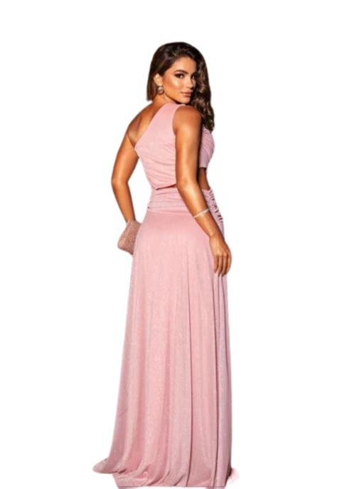 Vestido Longo De Festa Premium Convidadas Madrinhas Casamento Um Ombro