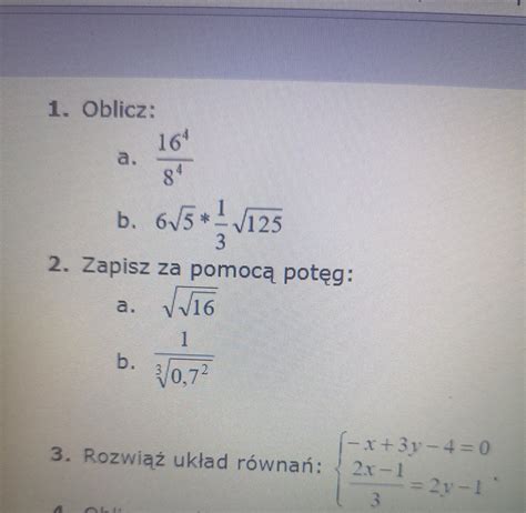 Zadania W Za Czniku Brainly Pl