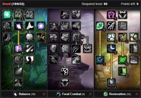 WoW Classic Restoration Druid Leveling Talent Build From 1 To 60 WoW