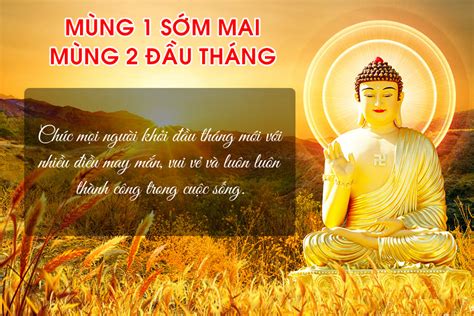 Hình ảnh mùng 1 đầu tháng với lời chúc may mắn bình an suôn sẻ thành