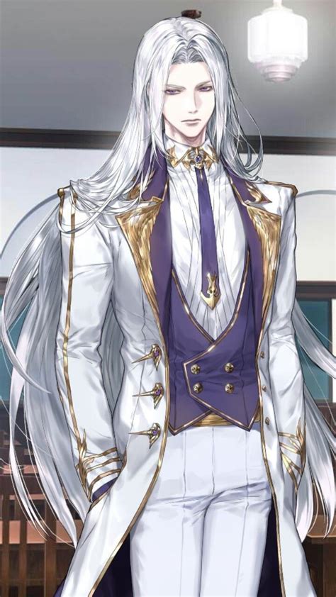 I Was Reincarnated Handsome Anime Guys White Hair Anime Guy