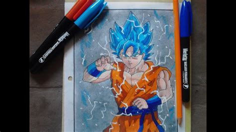 How To Draw Goku Ssj God Blue Como Dibujar A Goku Ssj Dios Azul Speed