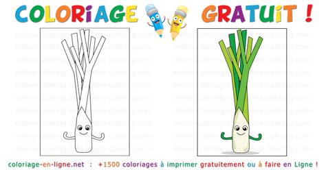 Coloriage Poireau rigolo Coloriage à imprimer ou à faire en ligne