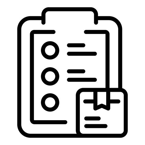 Inventory Control Icon Outline Vector Digital Management