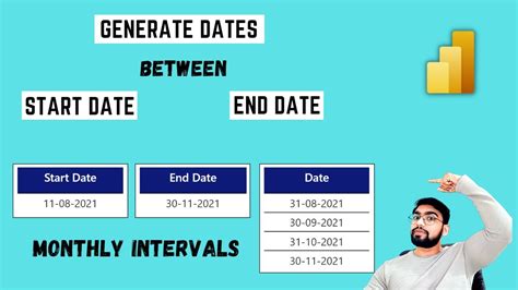 Generate Monthly Dates Between Start Date And End Date In Power BI
