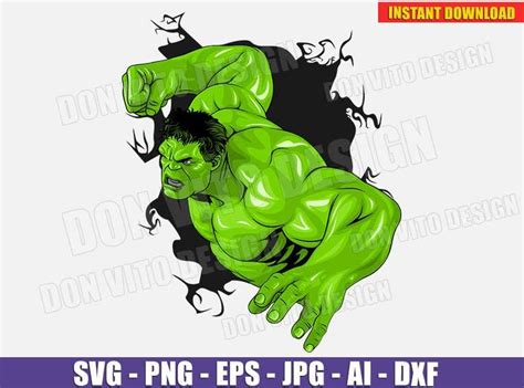 The Hulk Breaking Wall SVG Cut File For Cricut Silhouette Marvel