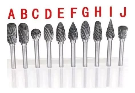 Kit Jogo 10 Fresas Lima Rotativa 1 8 Metal Duro Para Dremel