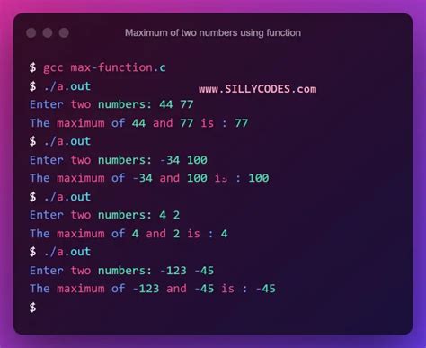 program to find min and max using functions in c language