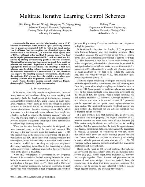 pdf multirate iterative learning control schemes