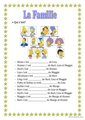 112 Famille Français FLE fiches pedagogiques pdf doc