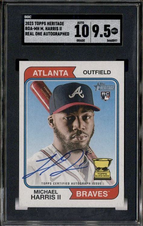 Michael Harris Ii Topps Heritage Roa Mh Real One Autographs Sgc