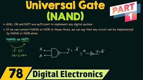 Nand Gate As Universal Gate Part Youtube