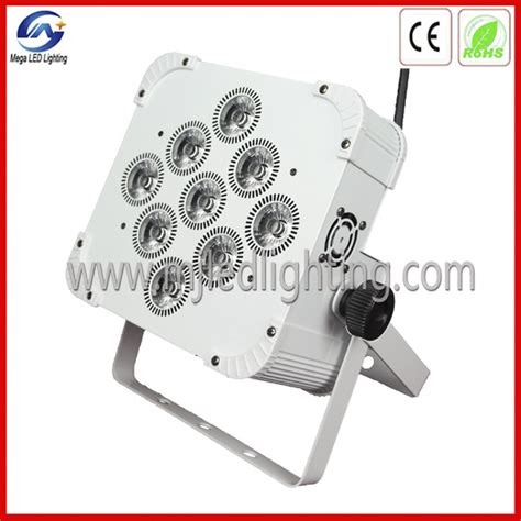 9 12W RGBWA 5in1 Wireless DMX Battery Power LED Flat PAR Light China