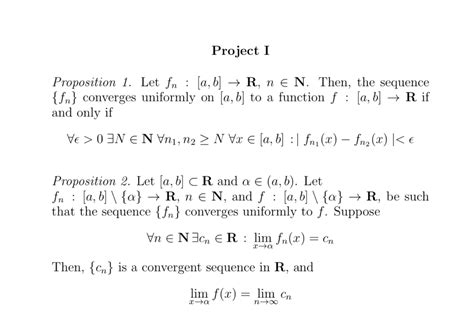 solved projecti proposition 1 let f a b] → r n e n