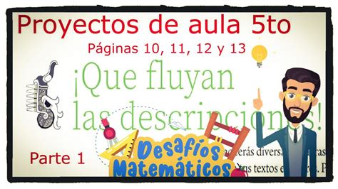 Que fluyan las descripciones páginas 10 11 12 y 13 libro de